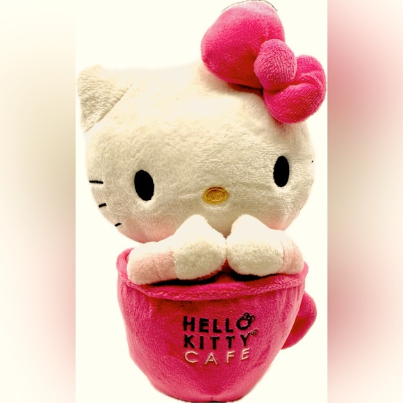 Hello Kitty | Other | Hello Kitty Plush Cafe Truck Merch 9 Plushie In White Pink Plush Cup Nip ...